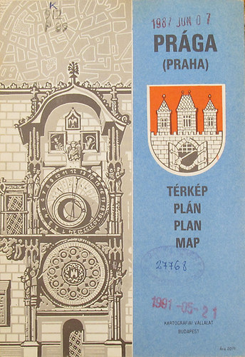 Libri Antikvár Könyv: Prága térkép / Plán / Plan / Map - 1983, 990Ft